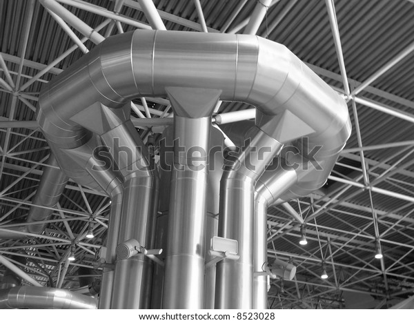Distribution Air Conditioning Ventilation Within Trade Stock Photo ...