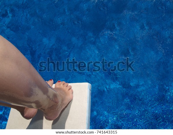 Diving Off Diving Board Stock Photo (Edit Now) 741643315