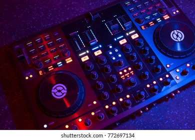 Djs Turntablism Turntables Plate Mixer Night Stock Photo (Edit Now ...