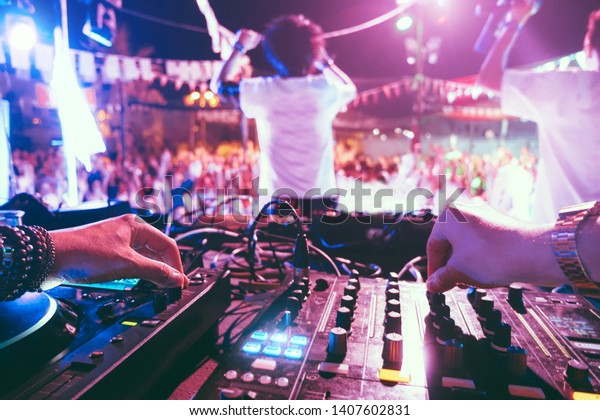 Dj Mixing Outdoor Beach Party Festival Stock Photo (Edit Now) 1407602831 Dj Mixing Outdoor Beach Party Festival Stock Photo (Edit Now) 1407602831