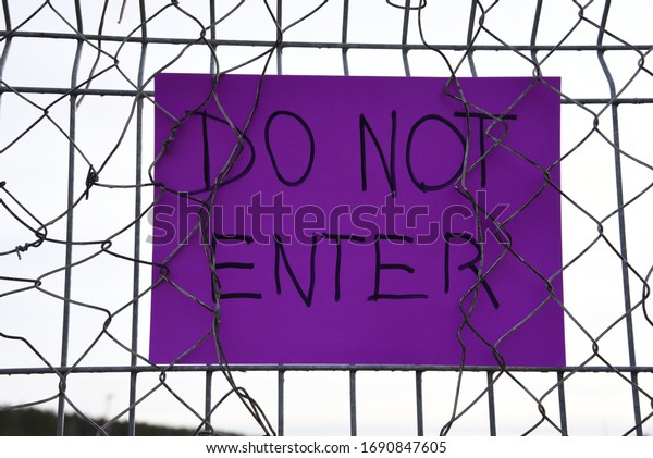 Do Not Enter Text On Yellow Stock Photo 1690847605 | Shutterstock