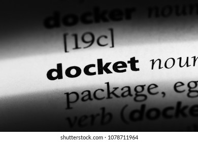 Docket Word Dictionary Docket Concept Stock Photo 1078711964 | Shutterstock