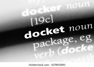 Docket Word Dictionary Docket Concept Stock Photo 1078955891 | Shutterstock