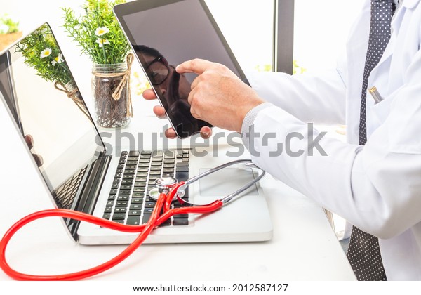 Doctor Whose Face Not Recognized Uses Stock Photo 2012587127 | Shutterstock