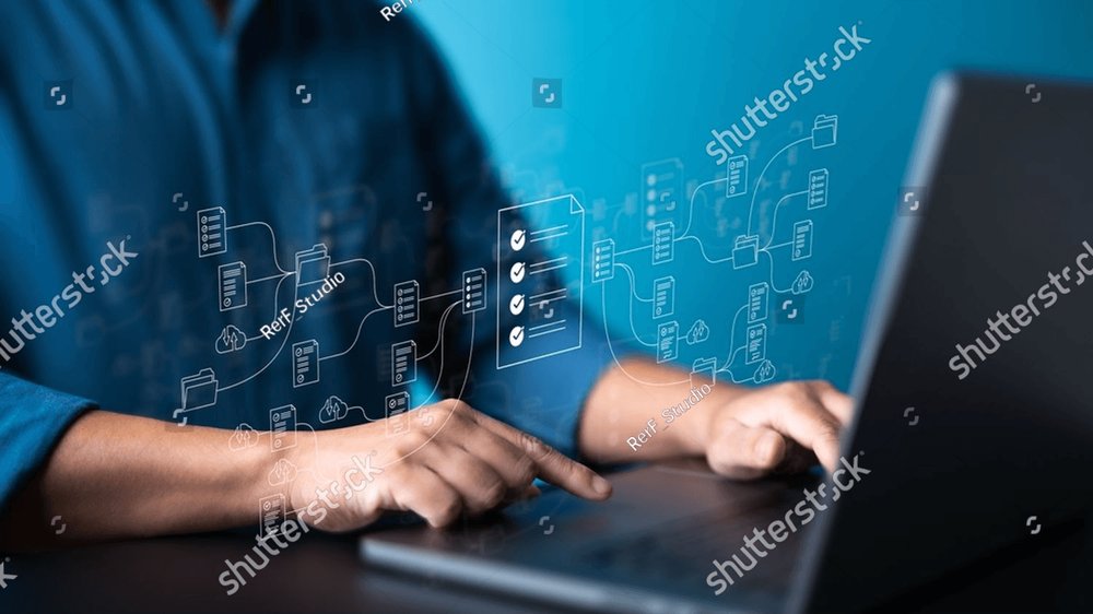 Document management system DMS concept, Data analysis for documentation ...