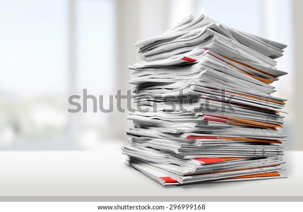 Document Paper File Stock Photo (Edit Now) 296999168