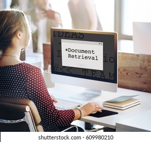 Document Retrieval Paper Forms Contract Window Stock Photo 609980210 ...