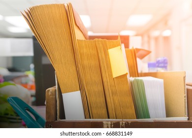 Documents Brown Envelope Stored Document Boxes Stock Photo 668831149 ...