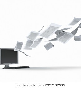 Documents Into Digital Flow AI-generated image 2388138073 | Shutterstock