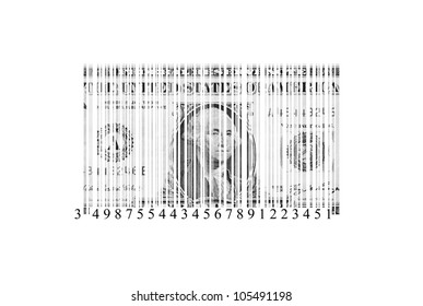Dollar Bar Code Isolated On White Stock Photo 105491198 | Shutterstock