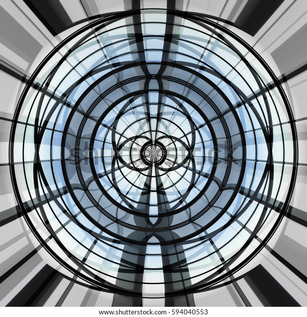 Domed Circular Ceiling Grid Structure Modern Stock Photo (Edit Now ...