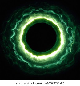 Dominant Green Solar Eclipse Circle Plasma AI 生成图片2441997469 | Shutterstock