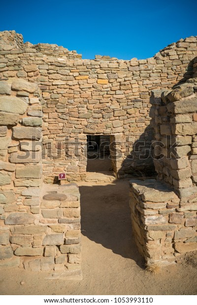 Doorways Inside Ancient Structures Aztec Ruins Stock Photo 1053993110 ...