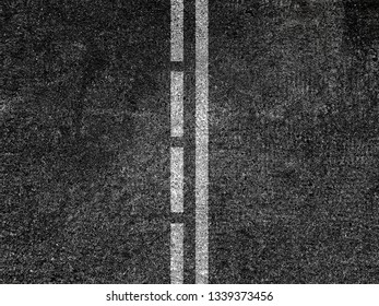 Dotted Solid Double White Lines On Stock Photo (Edit Now) 1695629416