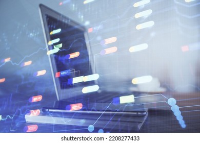 Double Exposure Computer Technology Theme Drawing Stock Photo ...