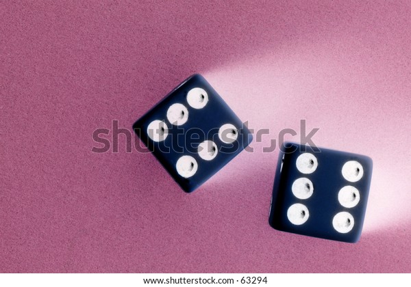 Double Six Dice Negative Colors Stock Photo (Edit Now) 63294