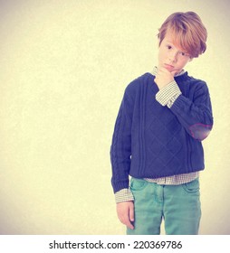 Doubtful Child Posing Stock Photo 220369786 | Shutterstock