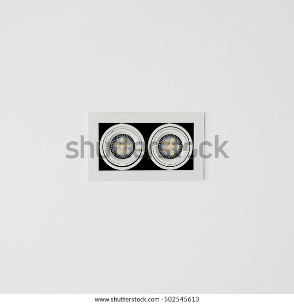 Downlight On White Ceiling Texture Background Stock Photo 502545613 ...