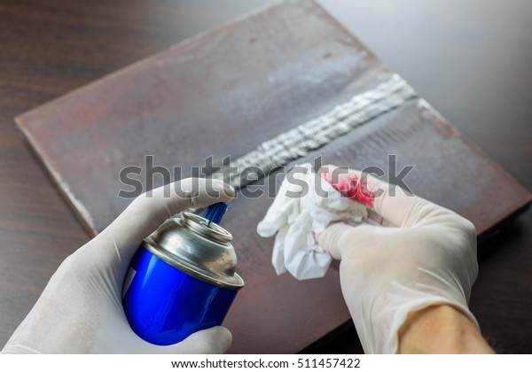 Dpi Pt Test Weldment Finding Defect Stock Photo (Edit Now) 511457422