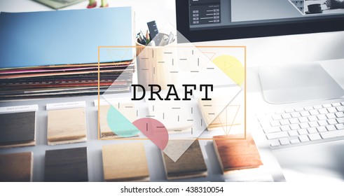 Draft Creative Drawing Interior Layout Sketch Stock Photo 438310054 ...