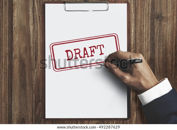 Draft Sketch Design Preview Structure Template Stock Photo 492287629 ...