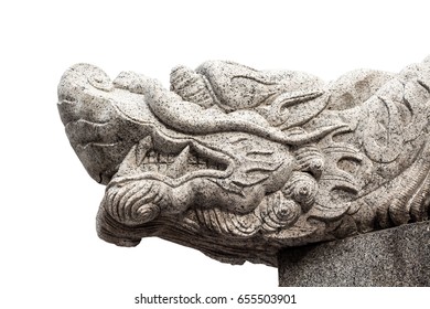White Dragon Head Statue Which Made Stock Photo (Edit Now) 92336836