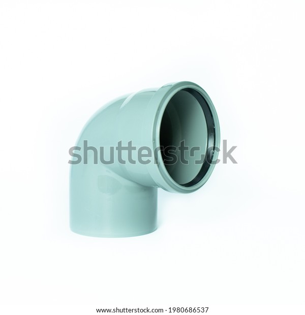 Drain Pipe Angled Pvc Fitting Isolated Stock Photo 1980686537 ...