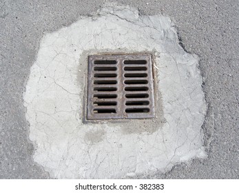 Asphalt Road Clear Texture Drainage Sign Stock Photo 407865337 ...