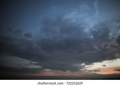 Dramatic Clouds No Sun Blue Sky Stock Photo (Edit Now) 722252629
