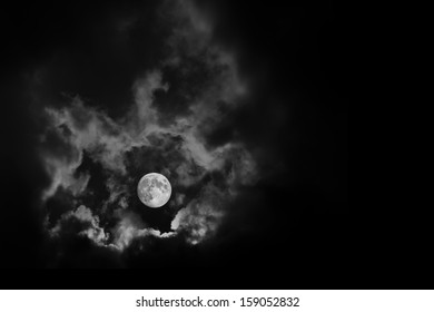 Dramatic Dark Gothic Moon Night Stock Photo 158842625 | Shutterstock