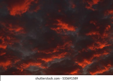 Dramatic Dark Sky Red Clouds Stock Photo 533691589 | Shutterstock
