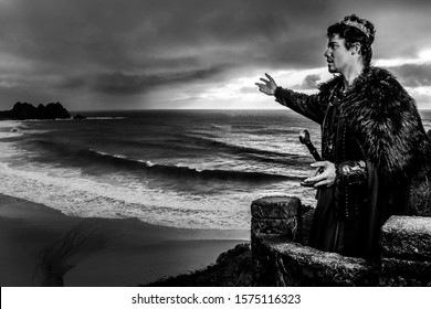 Dramatic Image King Crown Standing On Stock Photo 1575116323 | Shutterstock
