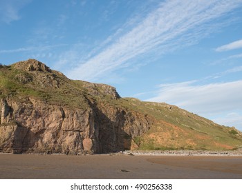 Dramatic Limestone Cliffs Brean Down Part Stock Photo 490256338 ...