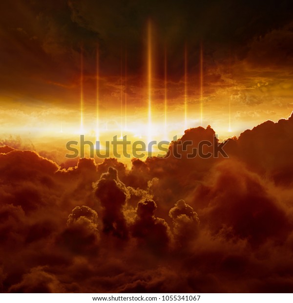 Dramatic Religious Background Hell Realm Bright Stock Photo (Edit Now ...
