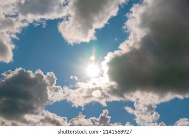 Dramatic Scene Sun Clouds Blue Sky Stock Photo 2141568927 | Shutterstock