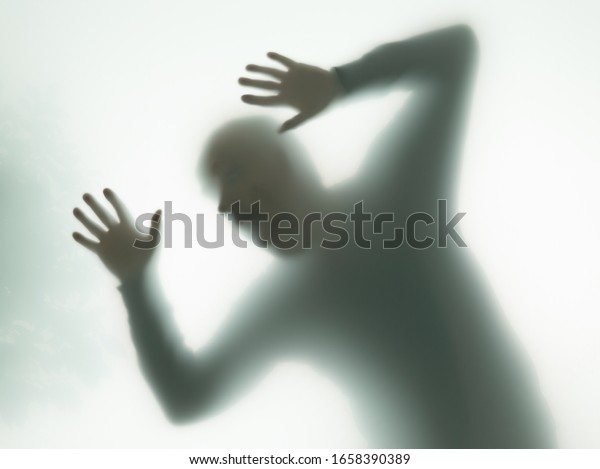 Dramatic Silhouette Man Selective Focus Stock Photo 1658390389 ...