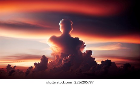 Beautiful Backlit Human Shaped Clouds AI-generated image 2515851713 ...