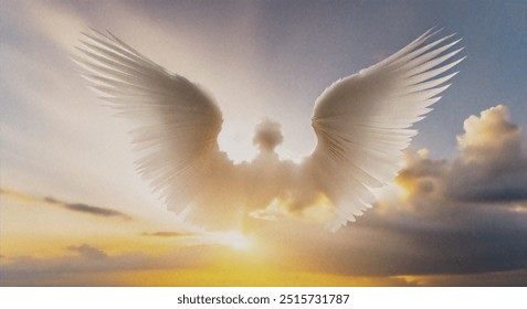 Realistic Cloud Formation Resembling Angel Arms AI-generated image ...