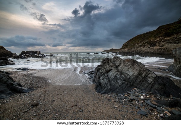 Dramatic Stomry Dark Dull Sky Combesgate Stock Photo 1373773928 ...
