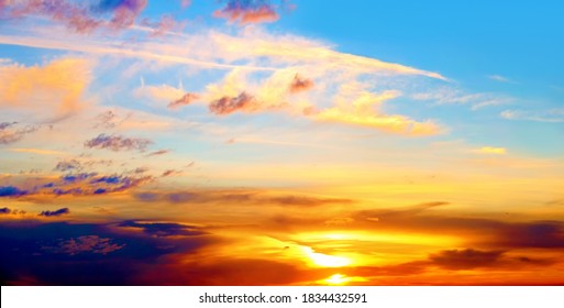 Sunset Sky Orange Setting Sun Red Stock Photo (Edit Now) 1545770333