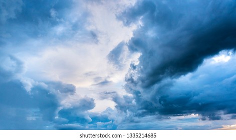 Dramatic Thunder Storm Rain Clouds Sky Stock Photo (Edit Now) 1335214685
