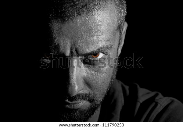 Dramatic View Man Face Darkness Stock Photo (Edit Now) 111790253