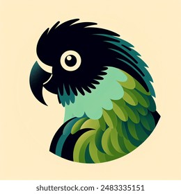 Draw Representation Nanday Conure Seen Back AI-generated image ...