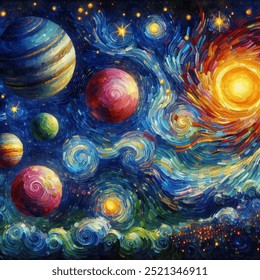 Draw Planets Solar System Large Space AI-generated image 2521345597 ...