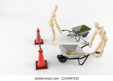Drawing Doll Doing Construction Work Image Stock Photo 2214447313 ...