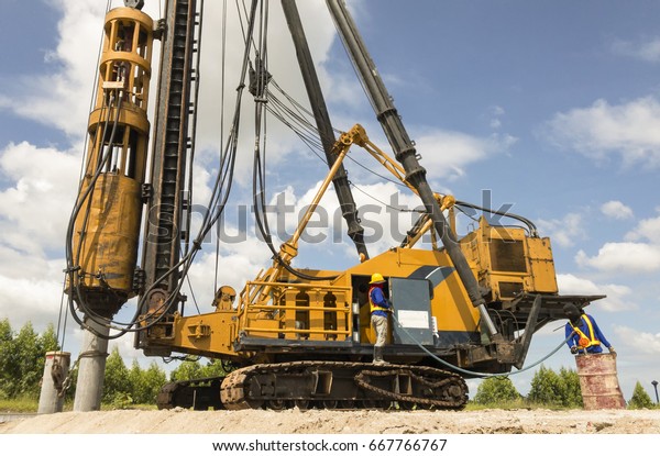 Drilling Machine Construction Site Stock Photo 667766767 | Shutterstock