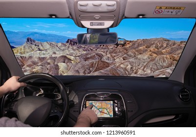 Driving Car While Using Touch Screen Stock Photo 1213960591 | Shutterstock