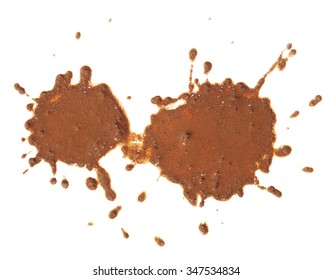 Drops Mud Sprayed Isolated On White Stock Photo 347534834 | Shutterstock