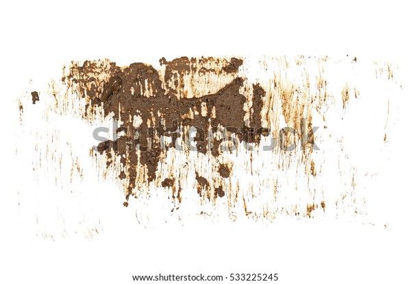 Drops Mud Sprayed Isolated On White Stock Photo (Edit Now) 533225245