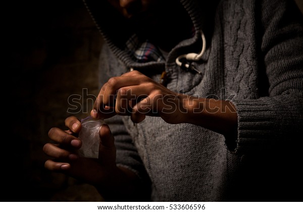Drug Addict Man Using Narcotics Drugs Stock Photo 533606596 | Shutterstock